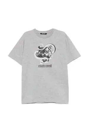 Roberto Cavalli Graphic-print Crew-neck T-shirt
