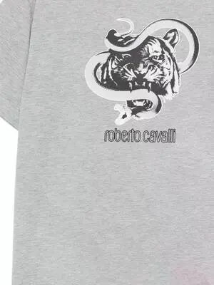 Roberto Cavalli Graphic-print Crew-neck T-shirt