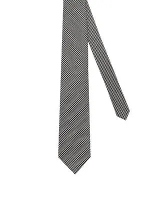 TOM FORD Patterned Pointed Tip Tie - Grey