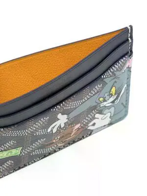 Goyard Pre-owned Tom And Jerry-print Saint Sulpice Card Holder - Multicolour