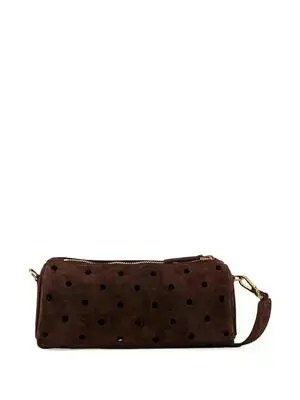 Manu Atelier Mini Cylinder Perforated Shoulder Bag - Brown