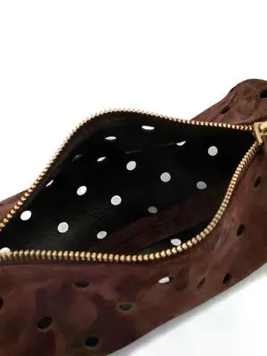 Manu Atelier Mini Cylinder Perforated Shoulder Bag - Brown