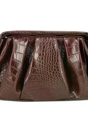 THEMOIRE Afrodite Crocodile-effect Clutch Bag
