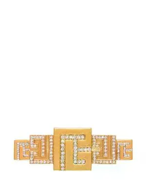 Balmain Crystal-embellished Brooch - Gold