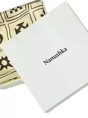 Nanushka Geometric-print Scarf - Neutrals