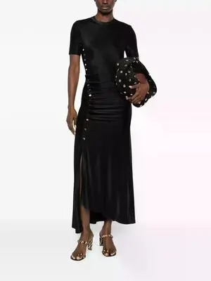 Rabanne Button Dress - Black