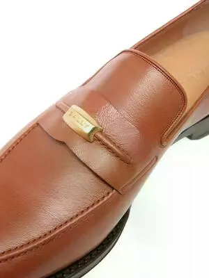 Bally Scribe Grained Leather Loafers