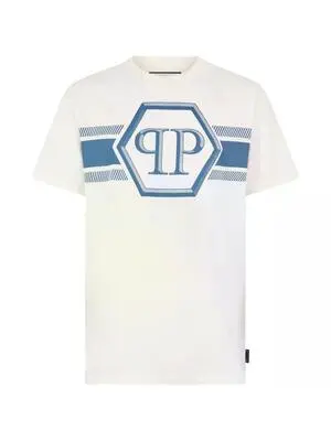 Philipp Plein Logo-patch T-shirt - Neutrals