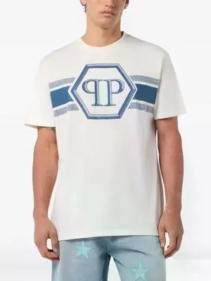 Philipp Plein Logo-patch T-shirt - Neutrals