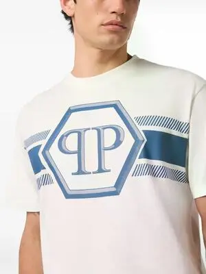 Philipp Plein Logo-patch T-shirt - Neutrals