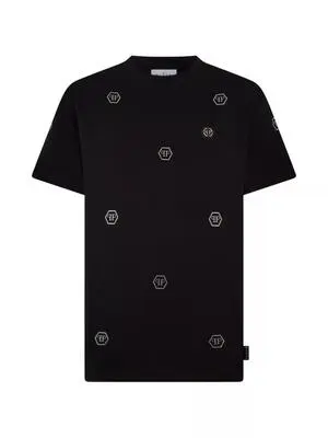 Philipp Plein Rhinestones Monogram T-shirt