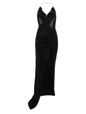 Philipp Plein Slit Open-back Maxi Dress