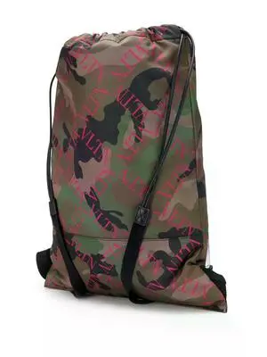 Valentino Garavani Camouflage Drawstring Backpack