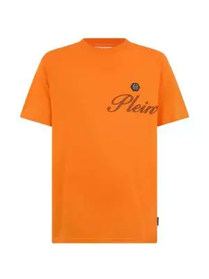 Philipp Plein Round Neck T-shirt Signature - Orange