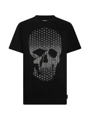 Philipp Plein Rhinestone-skull T-shirt - Black
