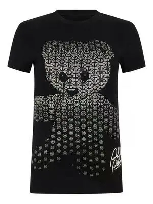 Philipp Plein Teddy Bear Logo-detail T-shirt - Black