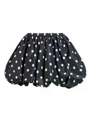 PATOU Polka-dot Mini A-line Skirt - Black