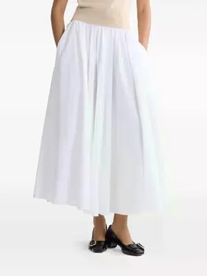PATOU A-line Maxi Skirt With Elasticated Waist - White