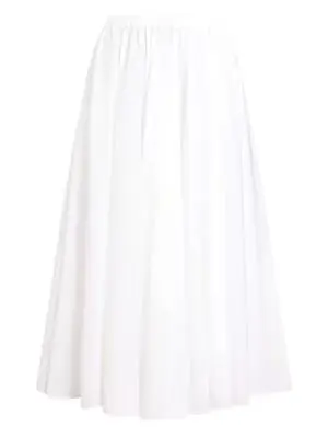 PATOU A-line Maxi Skirt With Elasticated Waist - White