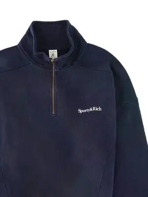Sporty & Rich Cotton Zip Sweatshirt