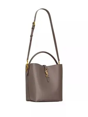 Saint Laurent Logo-plaque Top-handle Tote Bag - Grey