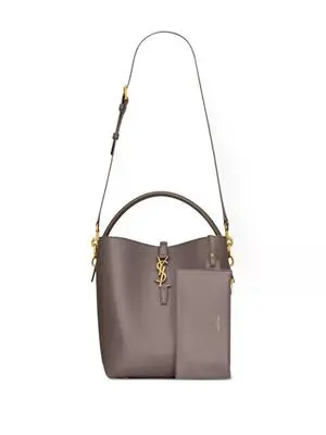 Saint Laurent Logo-plaque Top-handle Tote Bag - Grey