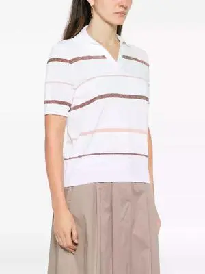 Peserico Striped Short-sleeve Top