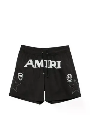 Amiri Logo-print Swim Shorts - Black