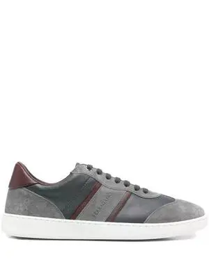 FERRAGAMO Achille 1 Striped Low-top Sneakers