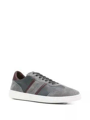 FERRAGAMO Achille 1 Striped Low-top Sneakers