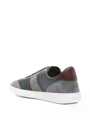 FERRAGAMO Achille 1 Striped Low-top Sneakers