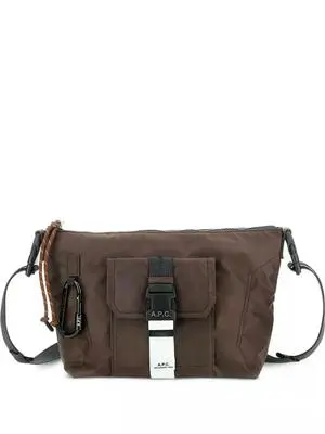 A.p.c. Front Pocket Carabiner Shoulder Bag - Brown