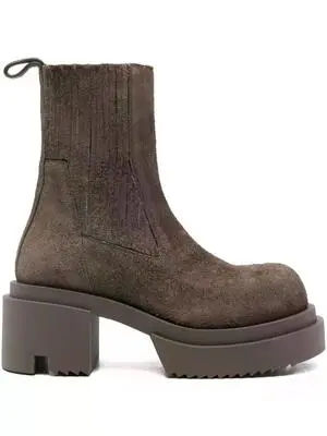 Rick Owens Beatle Bogun Platform-sole Boots - Brown