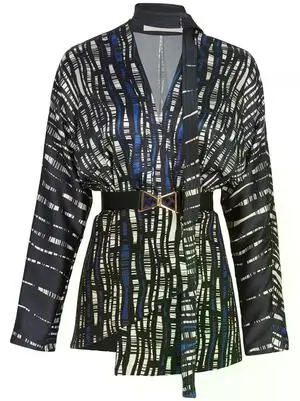 Silvia Tcherassi Torni Abstract-pattern Silk Blazer