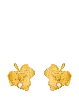 Oscar De La Renta Leaf-shaped Earrings - Gold