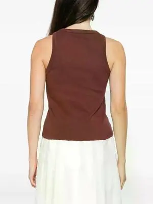 Soeur Dolly Round-neck Top - Brown