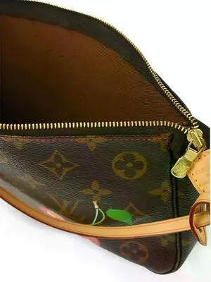 LOUIS VUITTON 2004 Monogram Cherry Pochette Handbag - Brown