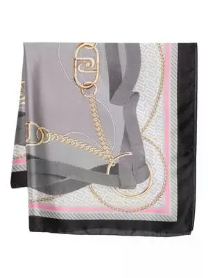 Liu Jo Chain Graphic Scarf - Grey