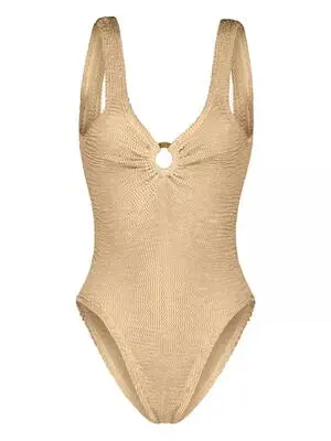 PARAMIDONNA Romana Ring-detail One-piece Swimsuit - Neutrals