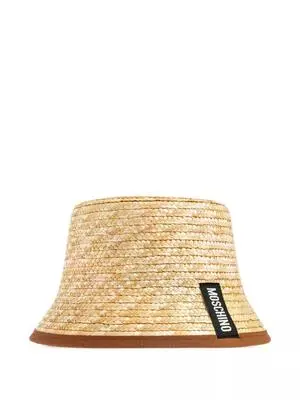 Moschino Straw Trim Hat - Neutrals