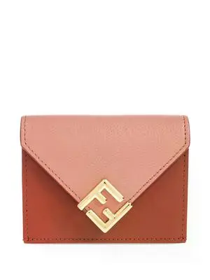 Fendi Ff Diamonds Logo-plaque Wallet - Pink