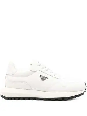 Emporio Armani Logo Nylon Sneakers - White