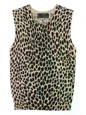 Nili Lotan Leopard Print Silk Camisoles