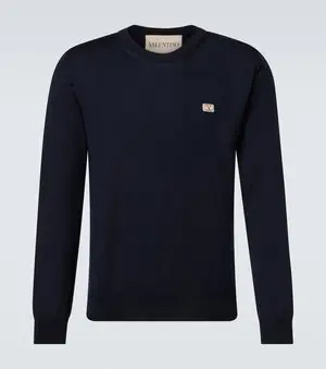 Valentino Garavani Vlogo Virgin Wool Sweater - Blue