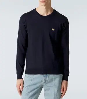 Valentino Garavani Vlogo Virgin Wool Sweater - Blue