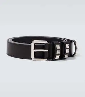 Valentino Garavani Rockstud Leather Belt - Black