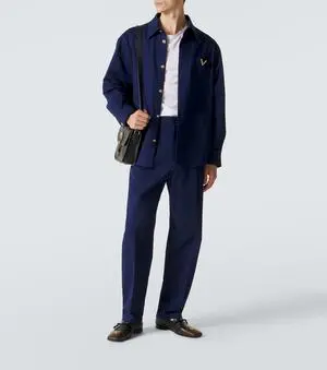 Valentino Garavani Vgold Cotton Gabardine Overshirt