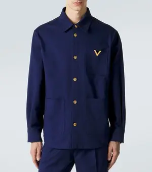 Valentino Garavani Vgold Cotton Gabardine Overshirt