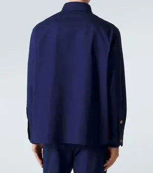 Valentino Garavani Vgold Cotton Gabardine Overshirt