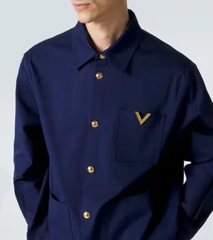 Valentino Garavani Vgold Cotton Gabardine Overshirt
